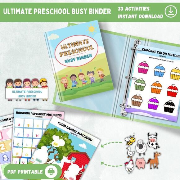Toys | Ultimate Preschool Busy Binder Printable Learning Activities For ...